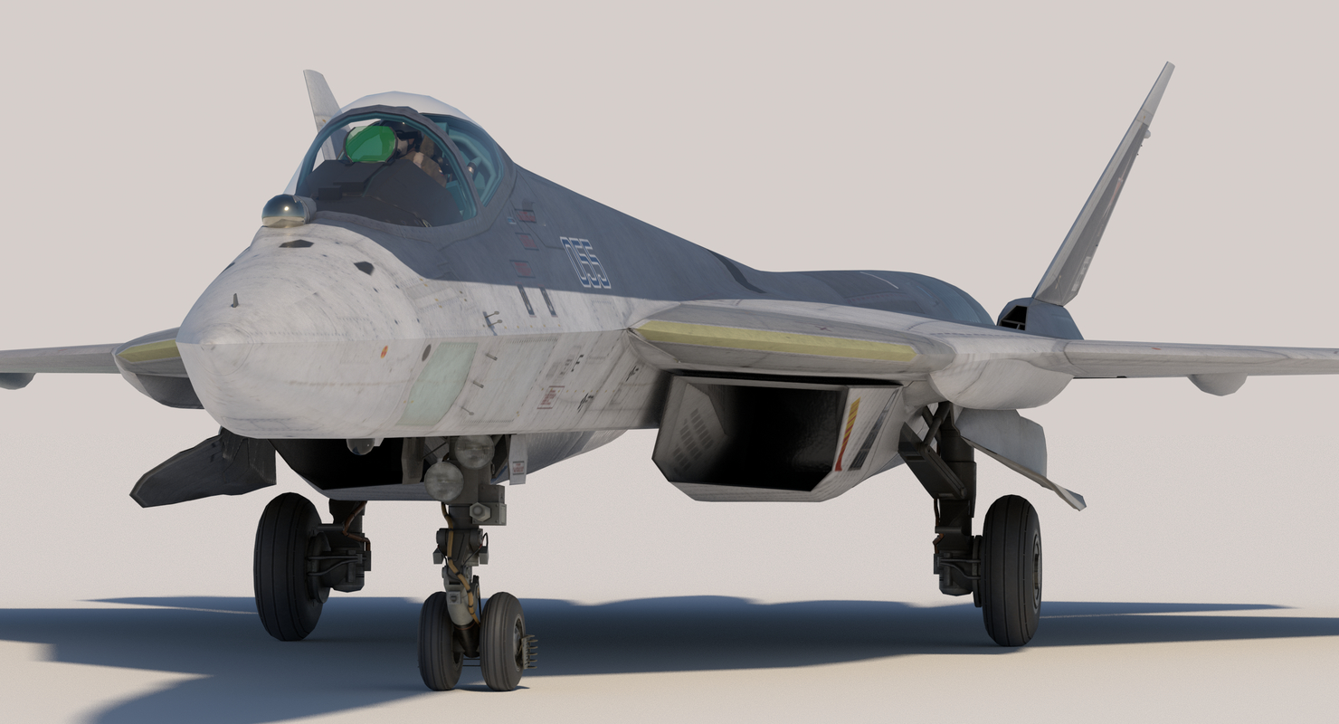 3D sukhoi su57 prototype 055 - TurboSquid 1424189