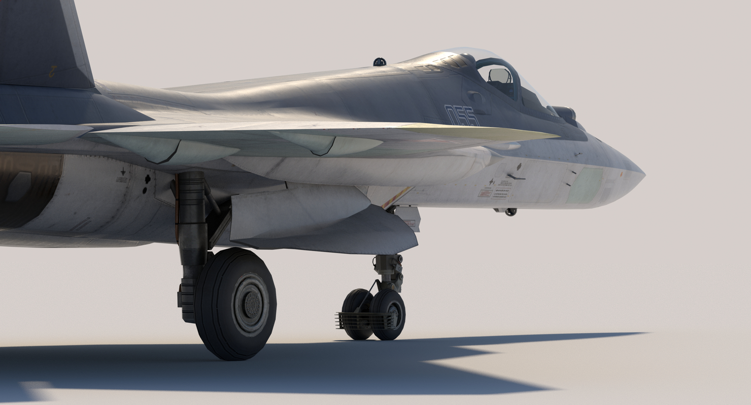 3D sukhoi su57 prototype 055 - TurboSquid 1424189