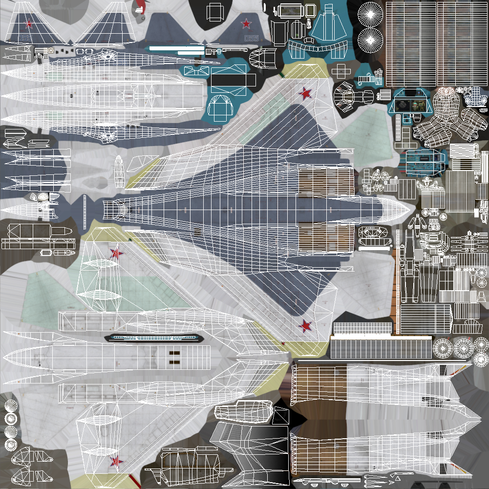 3D sukhoi su57 prototype 055 - TurboSquid 1424189