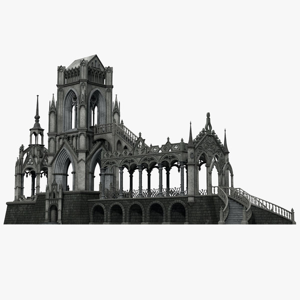 magic fantasy castle 3d model
