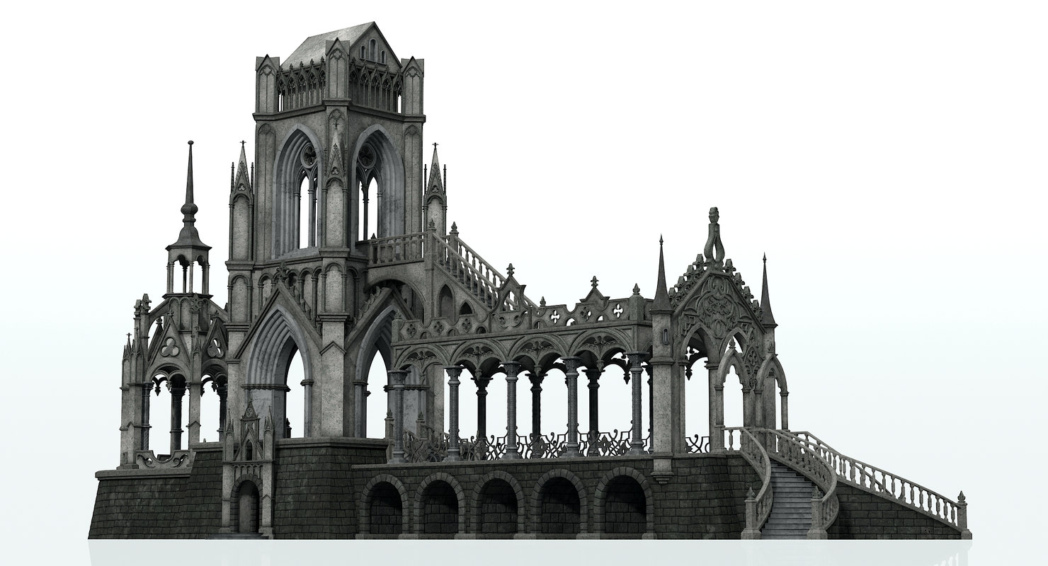 3D gothic pavilion 03 build - TurboSquid 1424263