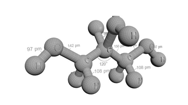 Modello 3D Glycerin 3D Model C3H8O3 - TurboSquid 1424503