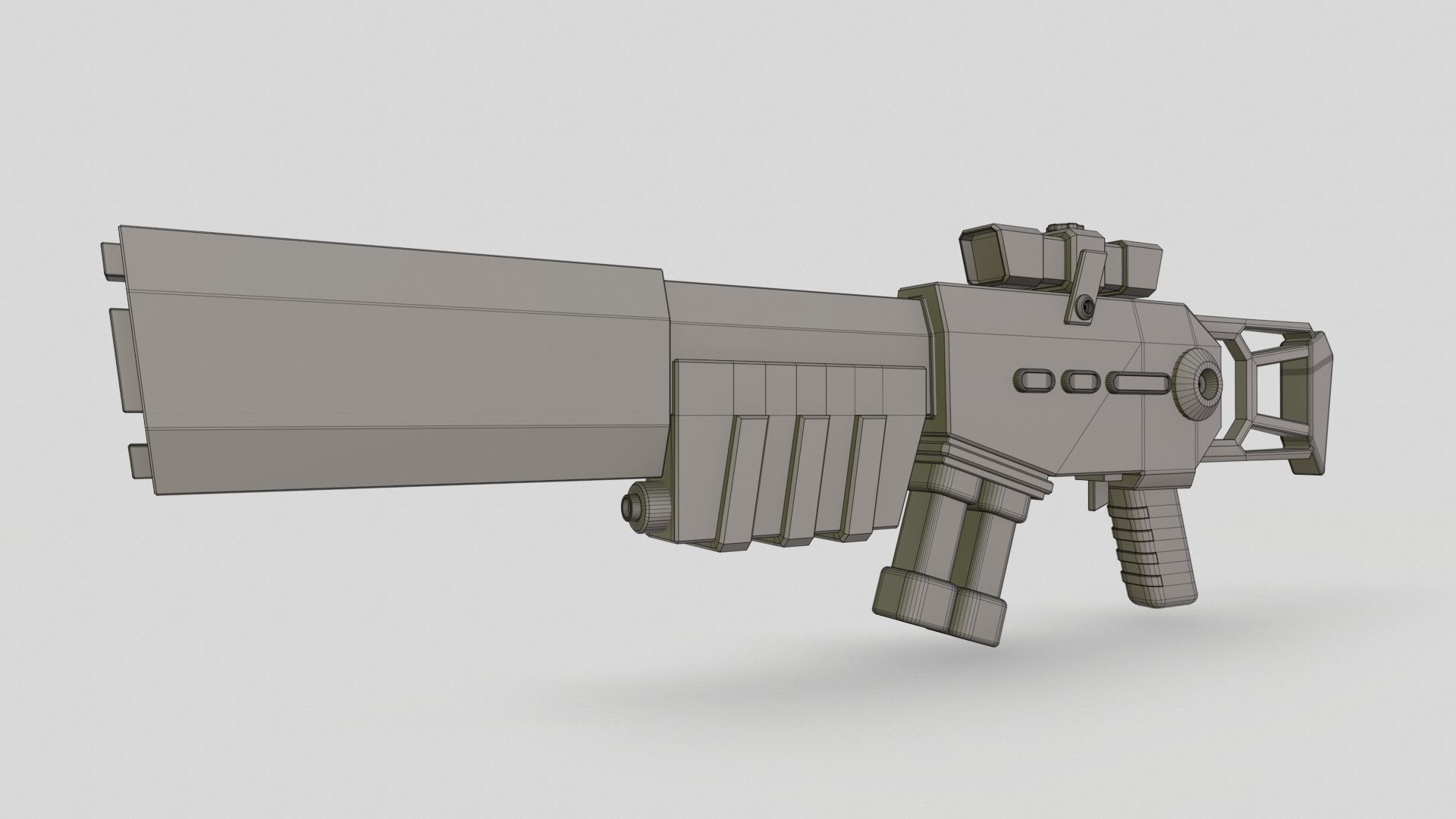 Sci-fi gun 3D model - TurboSquid 1424634