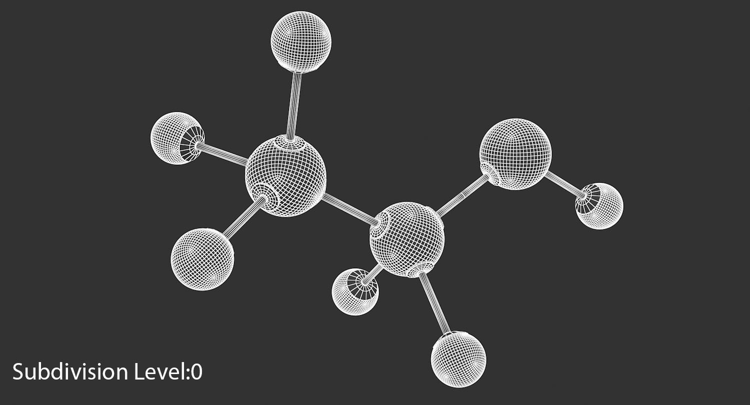 Ethanol Molecule 3d Model Turbosquid 1424763