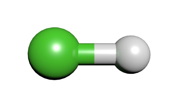 Hcl molecule hydrochloric acid 3D model - TurboSquid 1424824