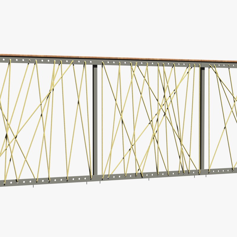 3D railing ropes model - TurboSquid 1424928