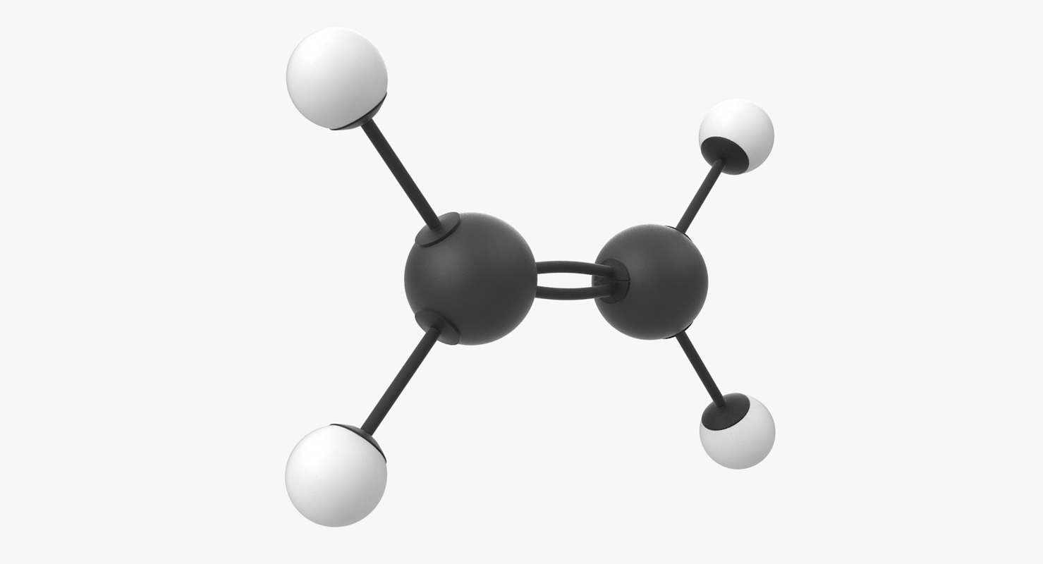 Ethylene molecule 3D model - TurboSquid 1425086