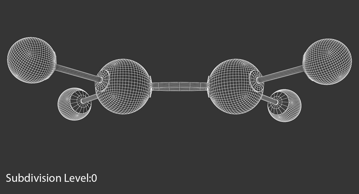 Ethylene molecule 3D model - TurboSquid 1425086