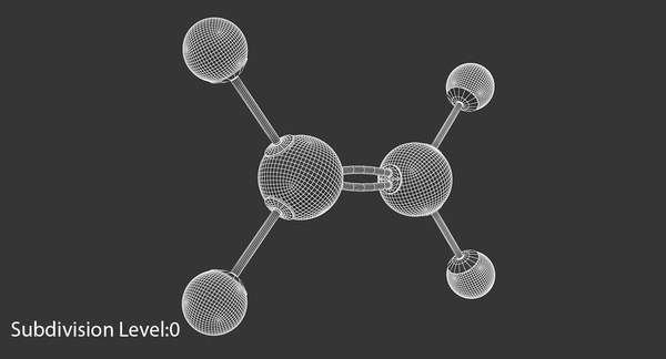 Ethylene molecule 3D model - TurboSquid 1425086
