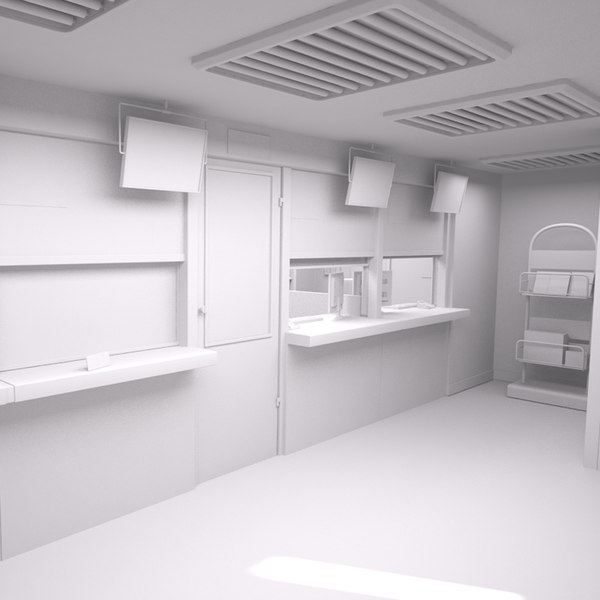 3D small post office scene - TurboSquid 1425084