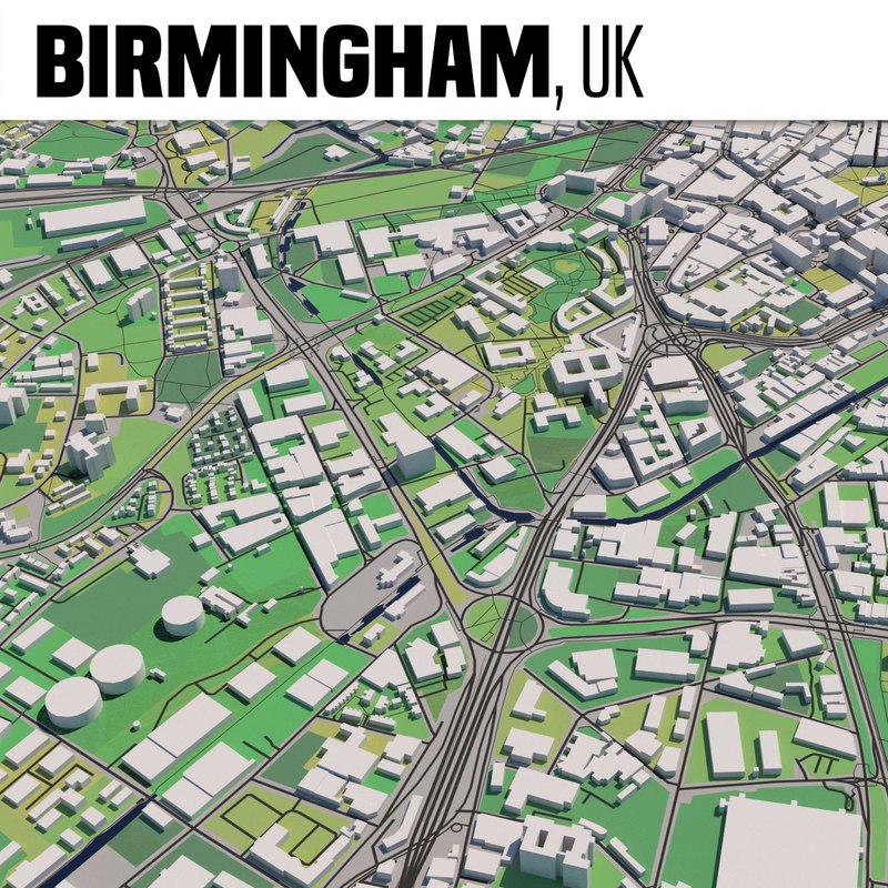 3D model city birmingham england - TurboSquid 1425191