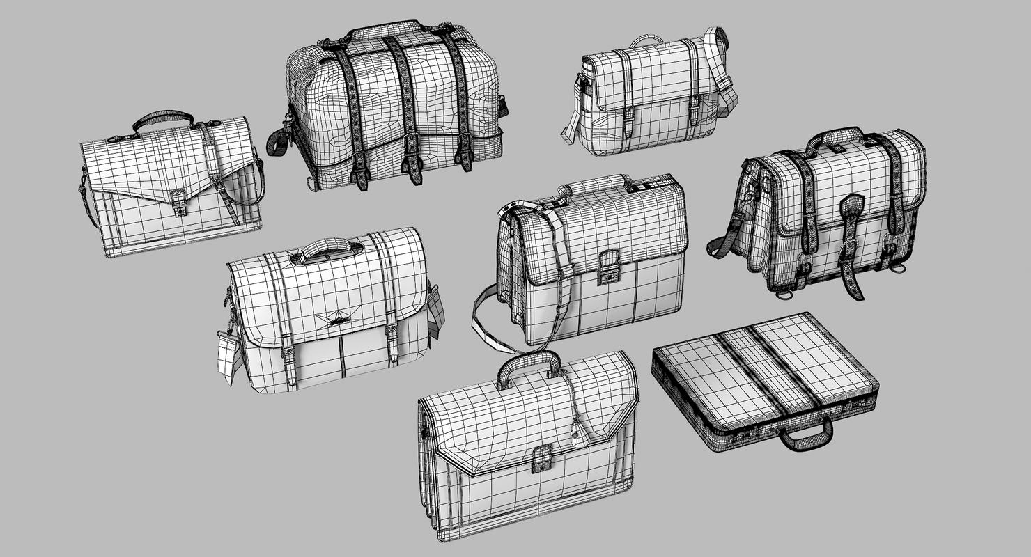 3D men s bag set - TurboSquid 1425260