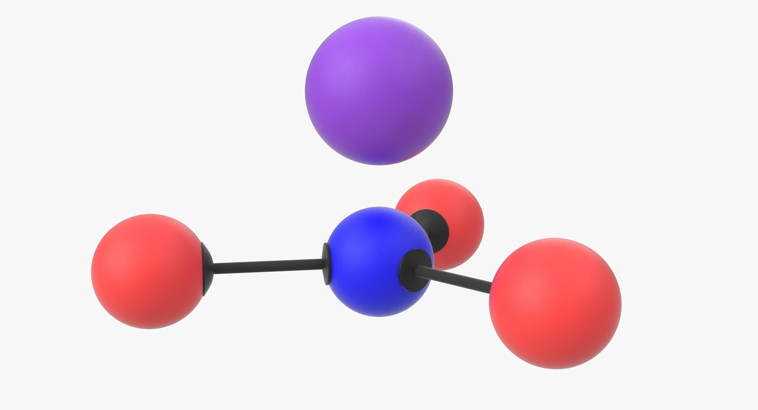 Potassium nitrate molecule 3D model - TurboSquid 1425458