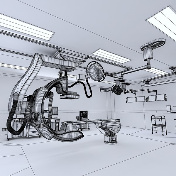 3D hospital hybrid operating room model - TurboSquid 1425525