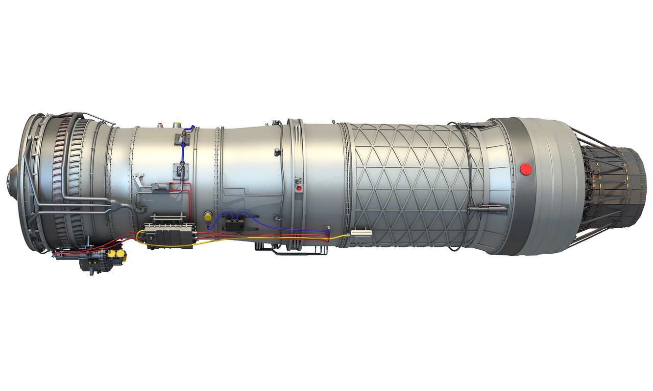 3d model pratt f100 afterburning turbofan engine