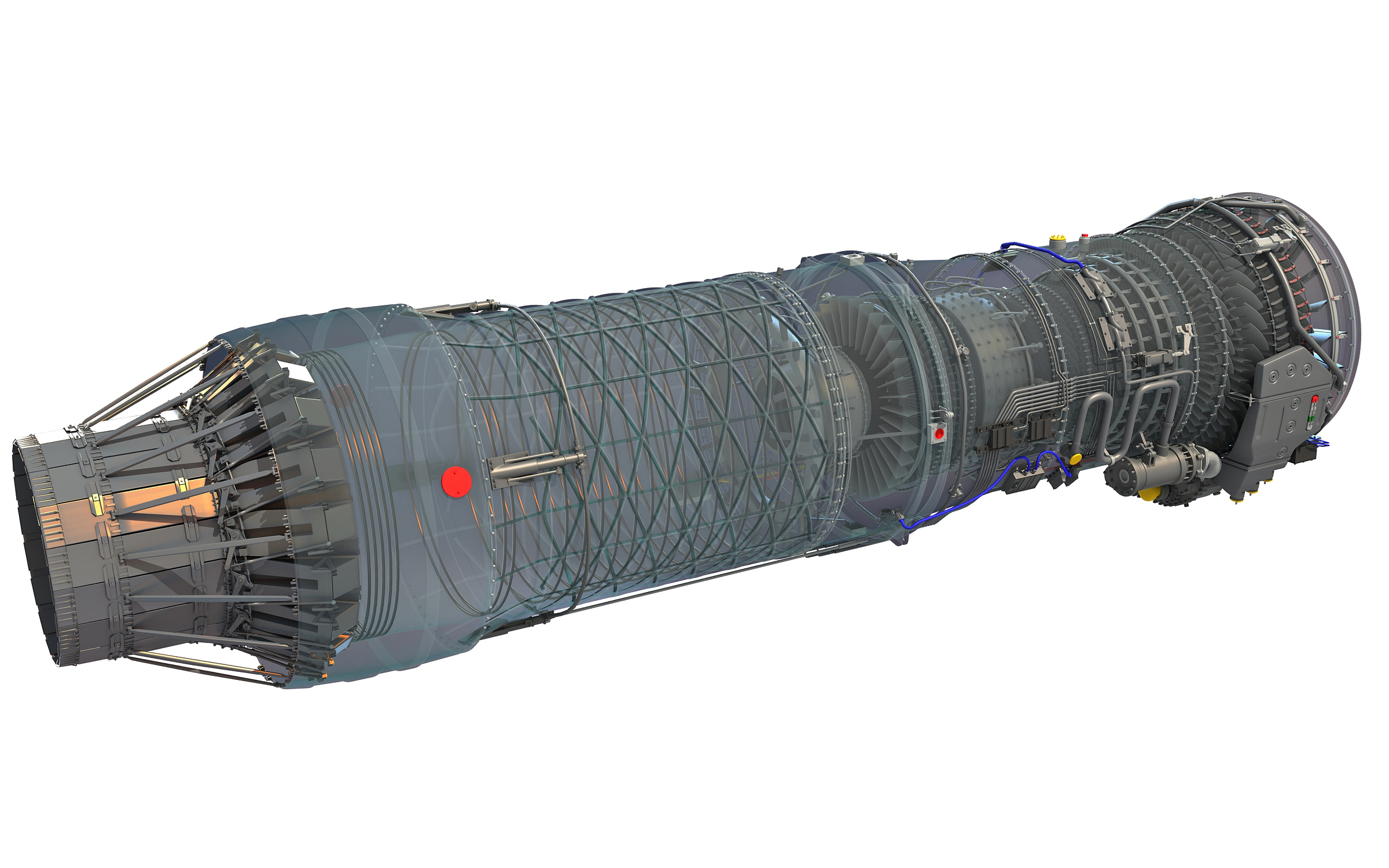 3d model pratt f100 afterburning turbofan engine