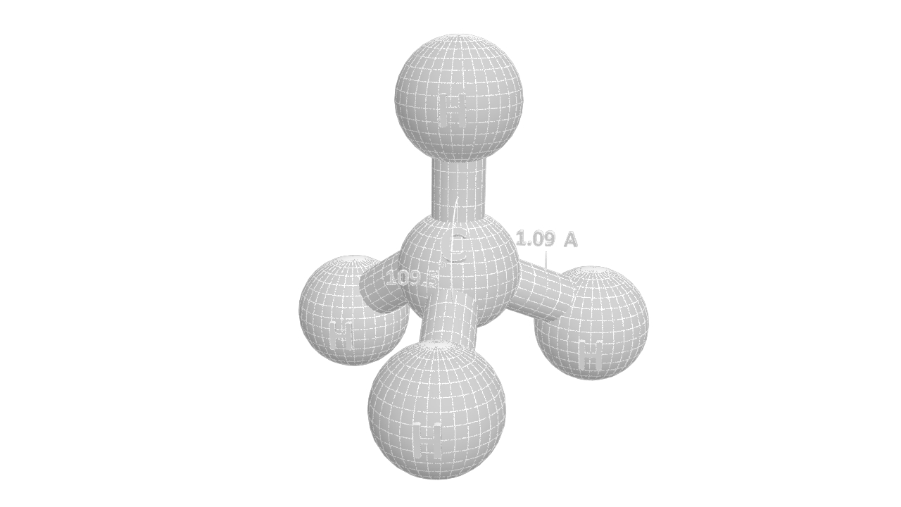 Ch4 molecule methane 3D model - TurboSquid 1425569