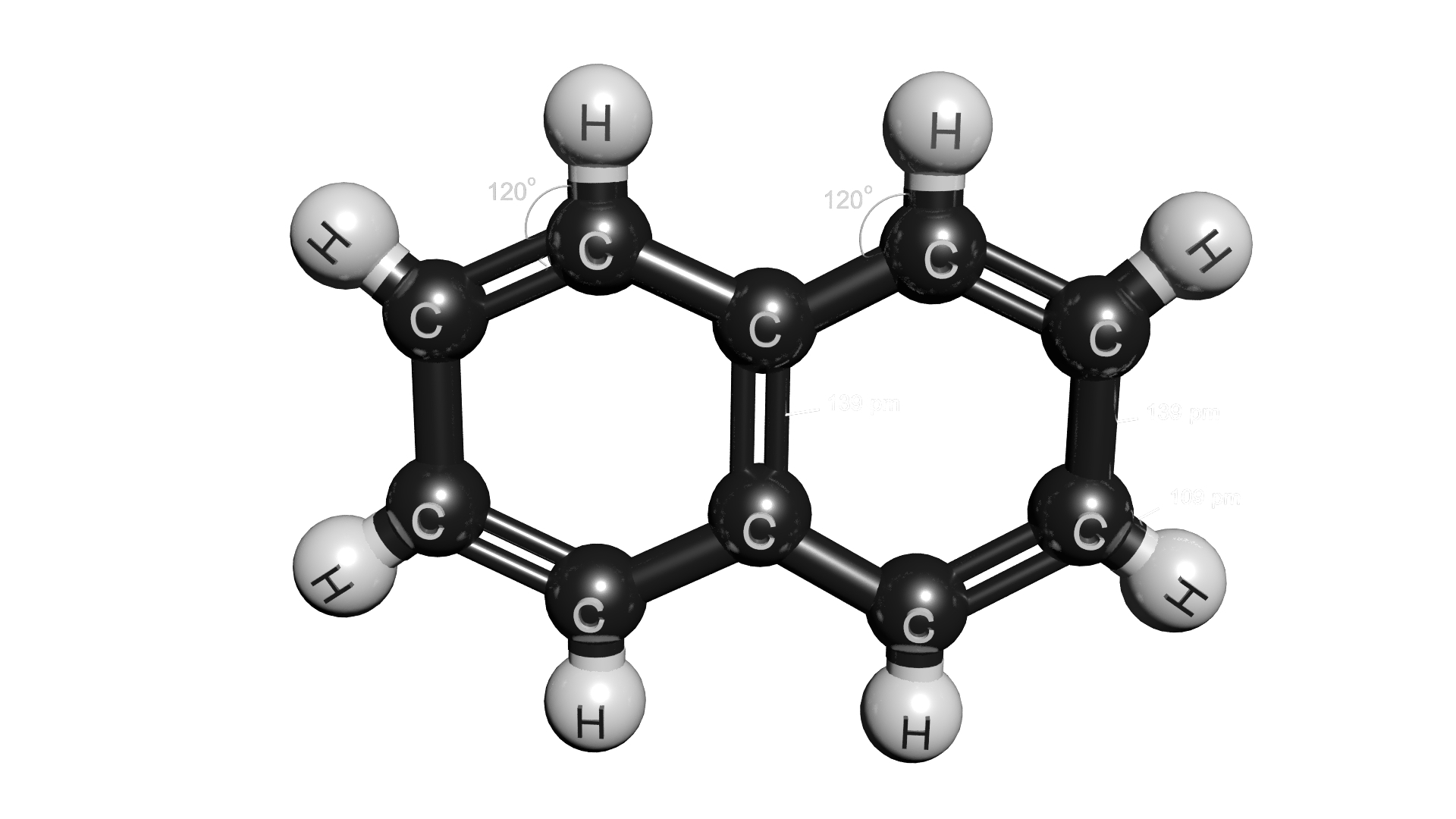 3D c10h8 molecule model - TurboSquid 1425570
