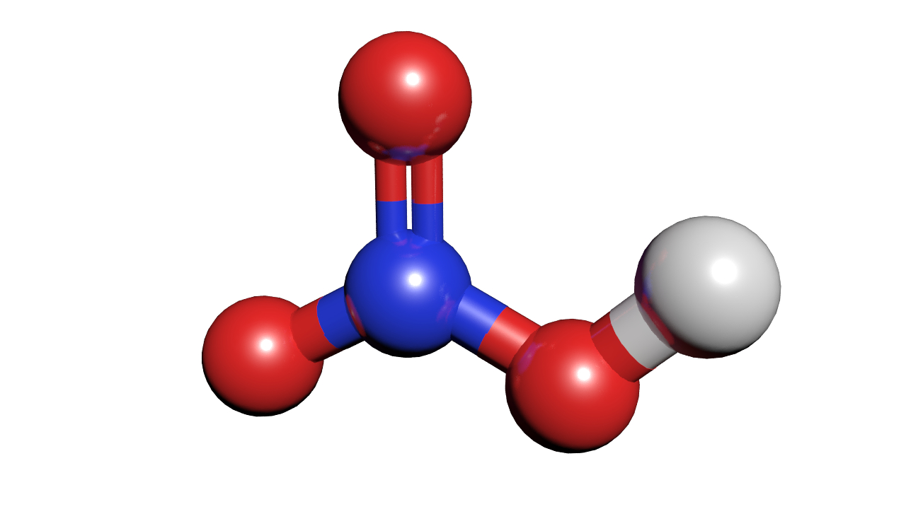 Hno3 molecule nitric acid 3D model - TurboSquid 1425784