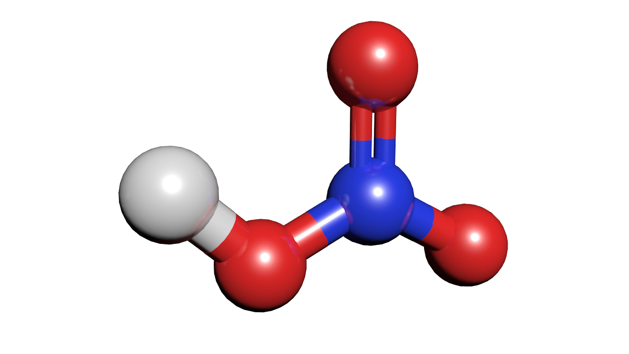 Hno3 molecule nitric acid 3D model - TurboSquid 1425784