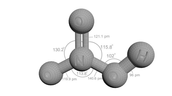 Hno3 molecule nitric acid 3D model - TurboSquid 1425784