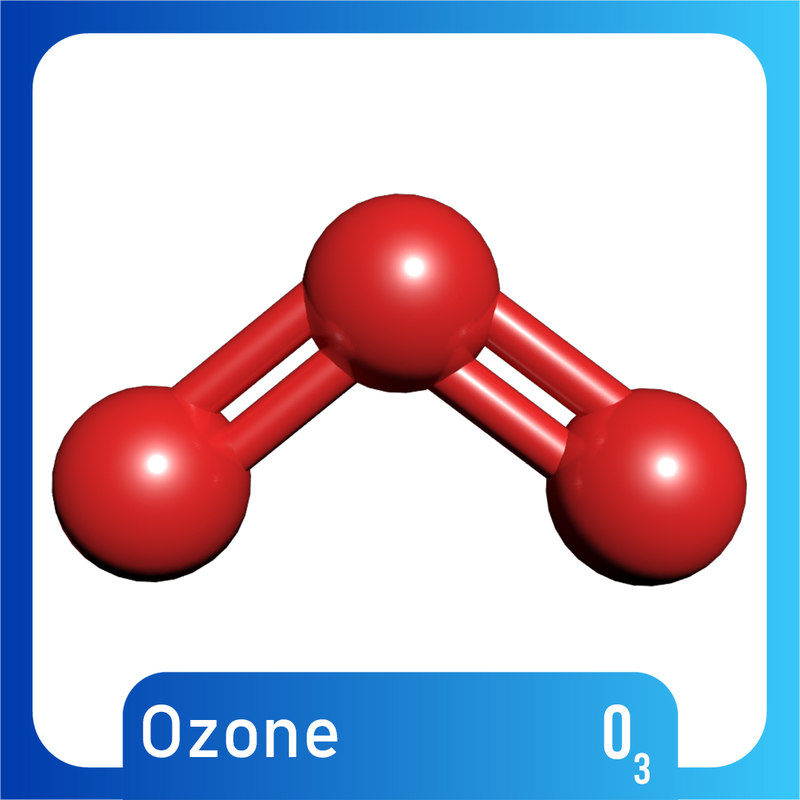 3D o3 molecule ozone model - TurboSquid 1425810