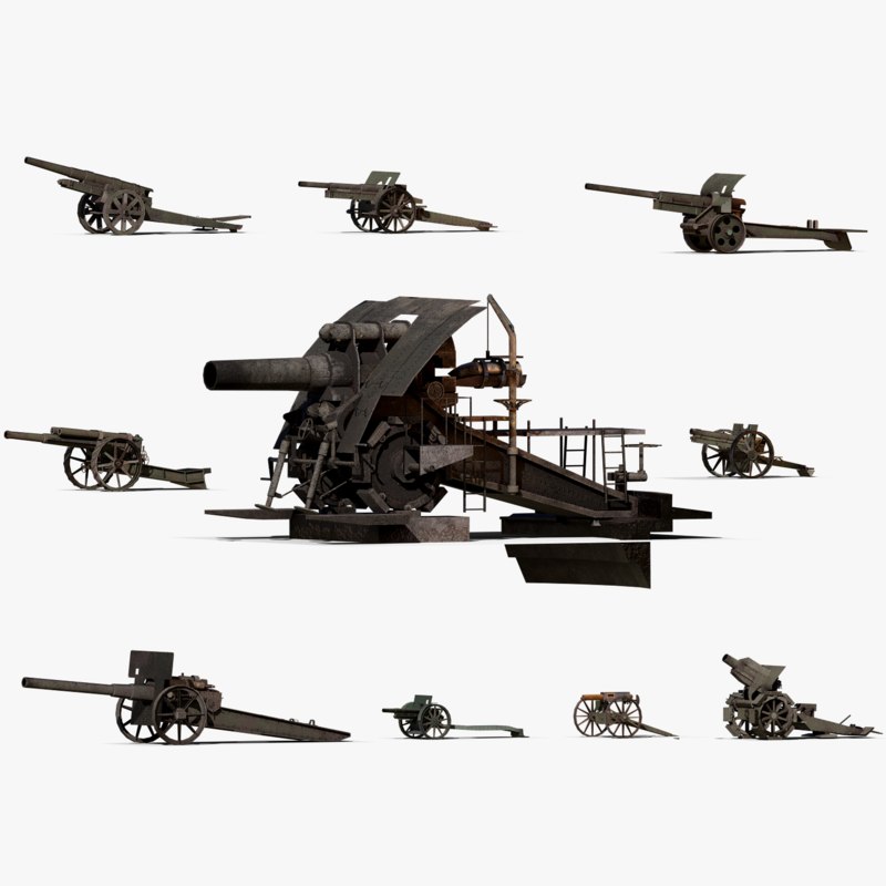 Cannon ww1 model - TurboSquid 1425839