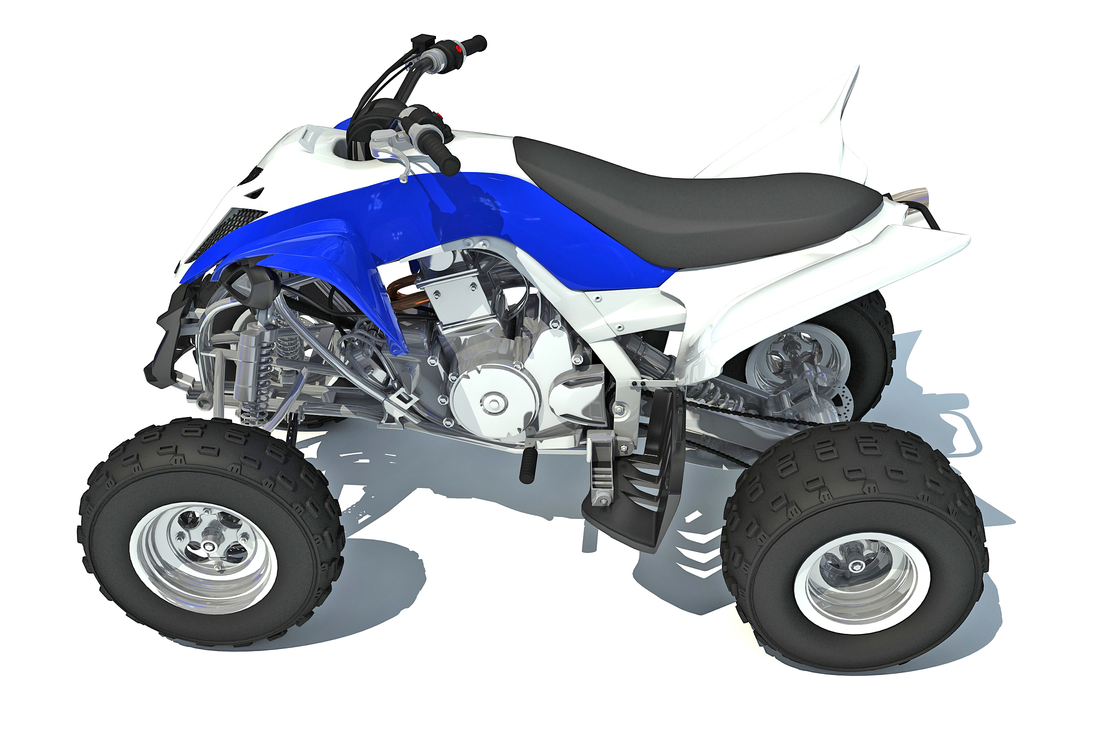 yamaha raptor atv sport bike 3d model