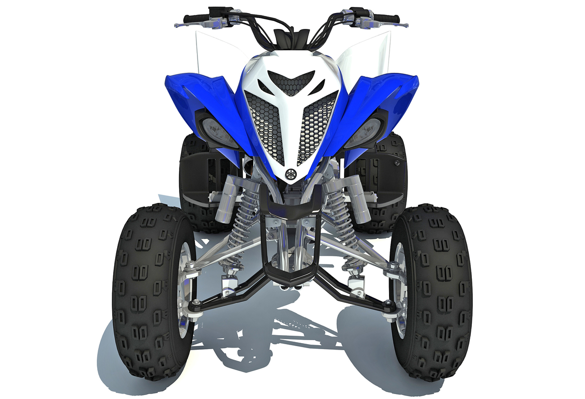 yamaha raptor atv sport bike 3d model