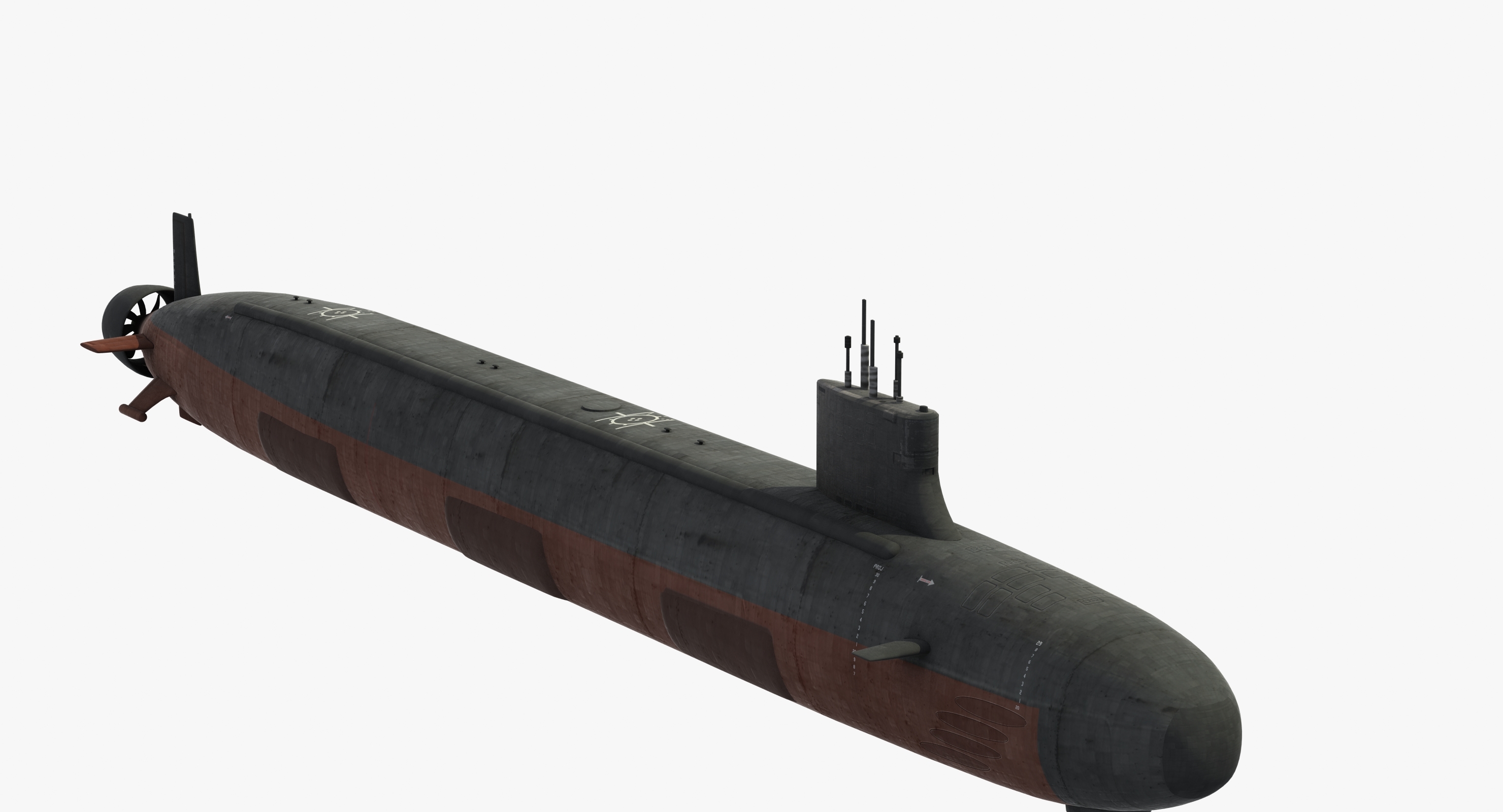 Seawolf attack submarine 3D model - TurboSquid 1426615