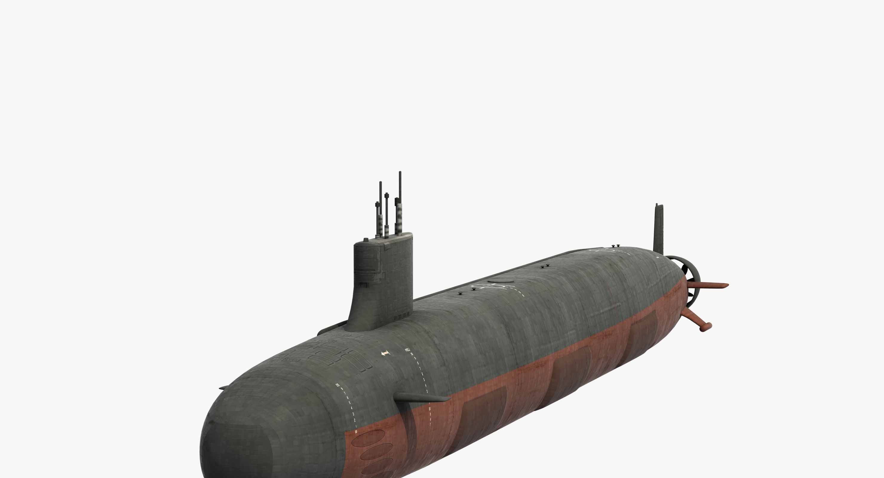 Seawolf attack submarine 3D model - TurboSquid 1426615