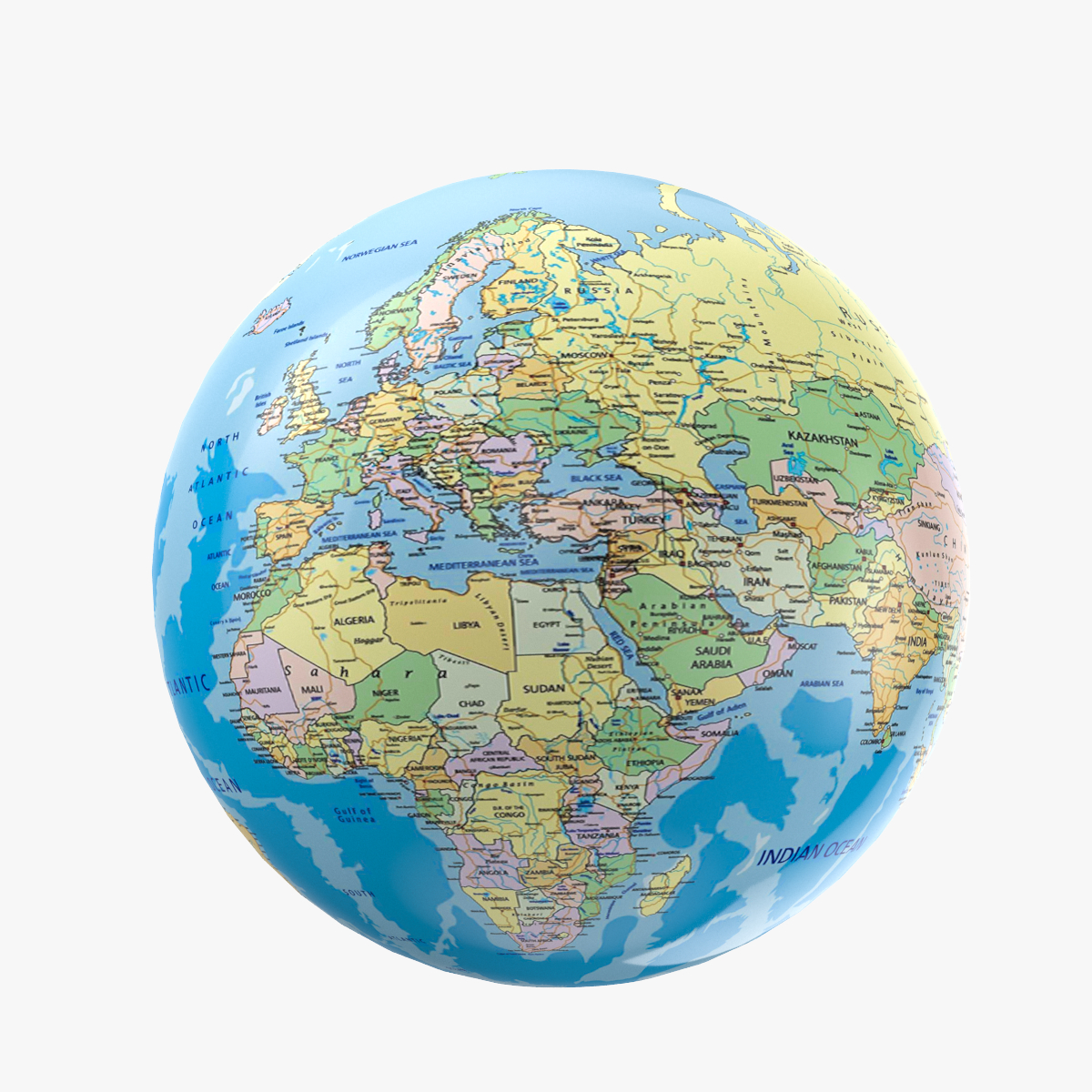 Geopolitical globe 3D model - TurboSquid 1426591