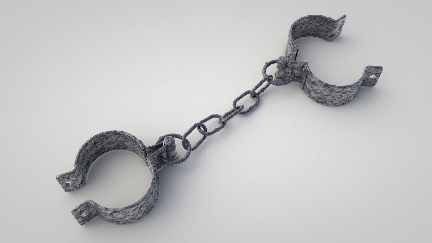 3D old metal shackles model - TurboSquid 1426637
