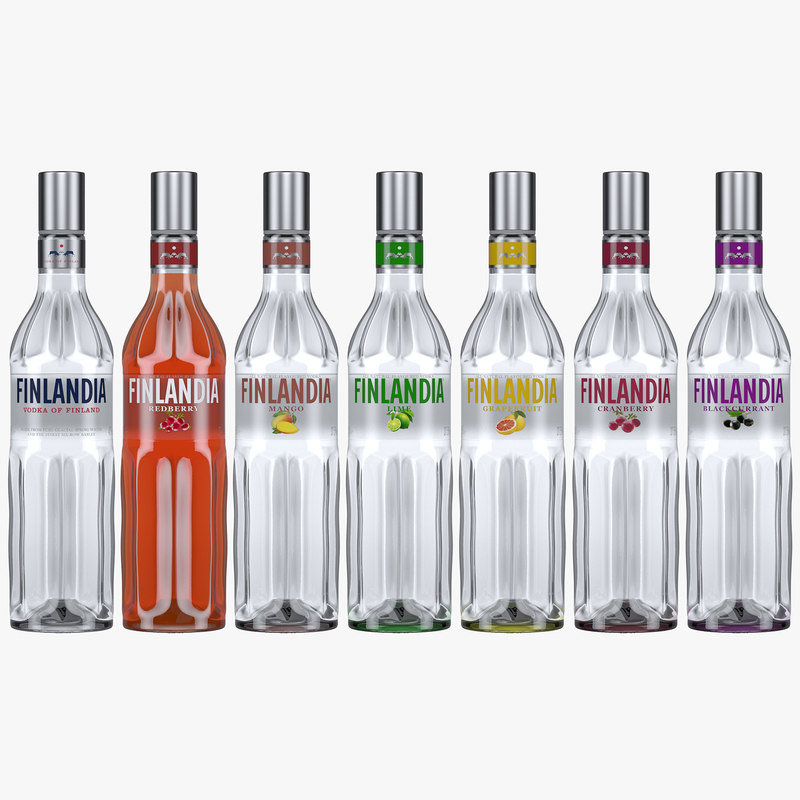 Finlandia vodka bottles flavours 3D - TurboSquid 1375360