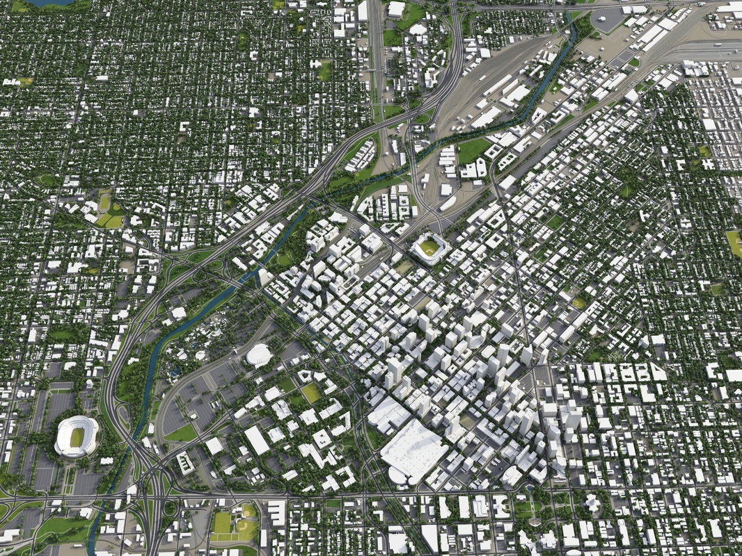 3D model denver city area - TurboSquid 1334285