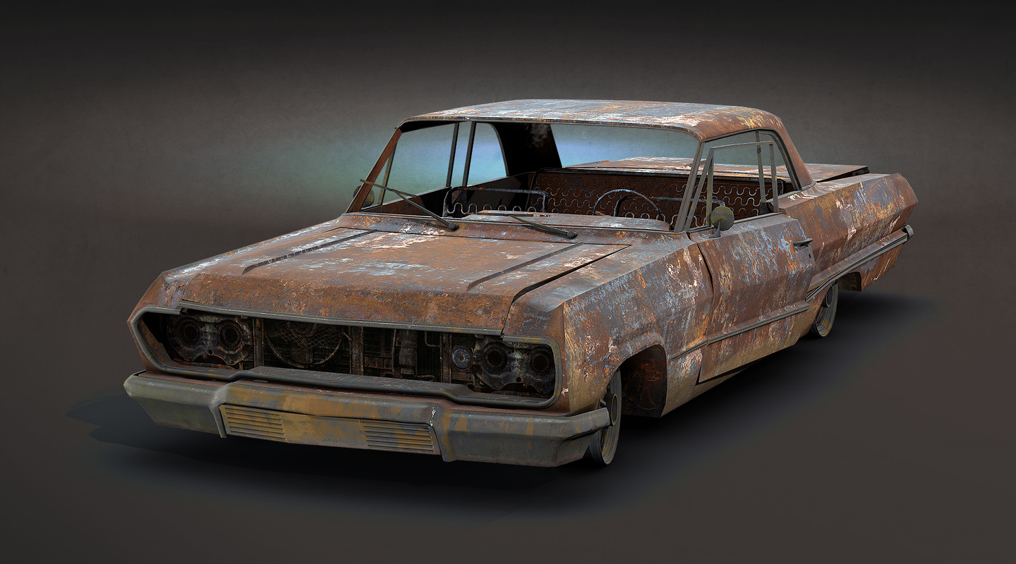 Set burnt cars 3D model - TurboSquid 1427026