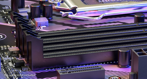 3D ddr4 dimm memory slot - TurboSquid 1427138
