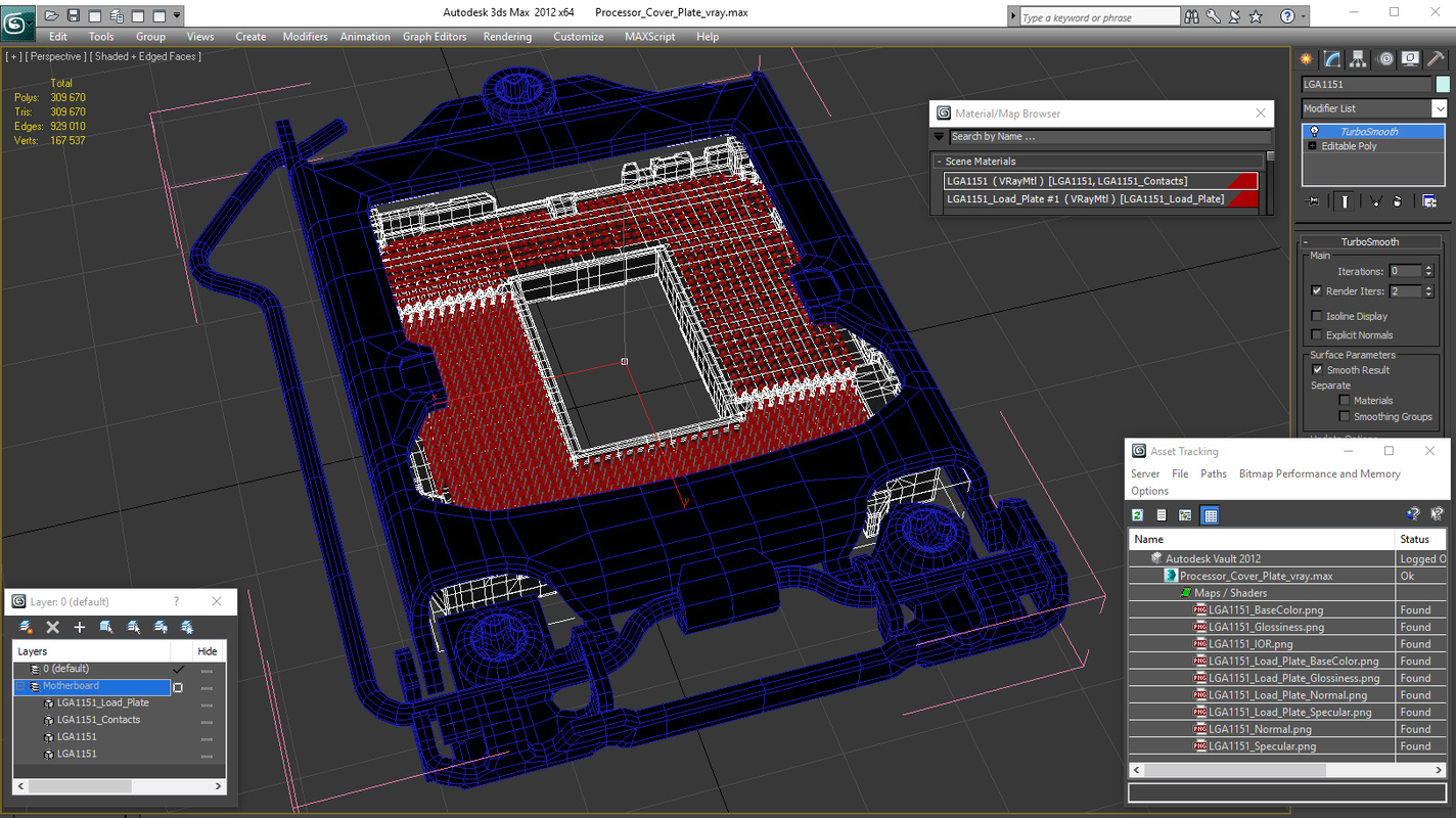 Computer processor cover plate model - TurboSquid 1427143