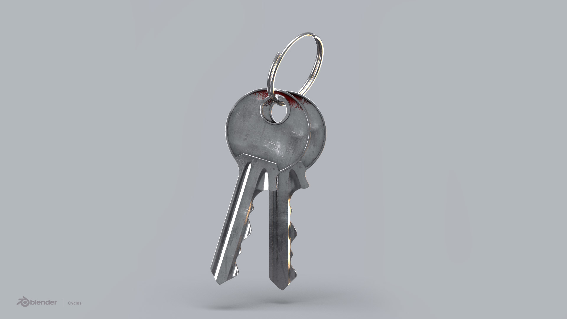 Door key keychain 3D model - TurboSquid 1427174