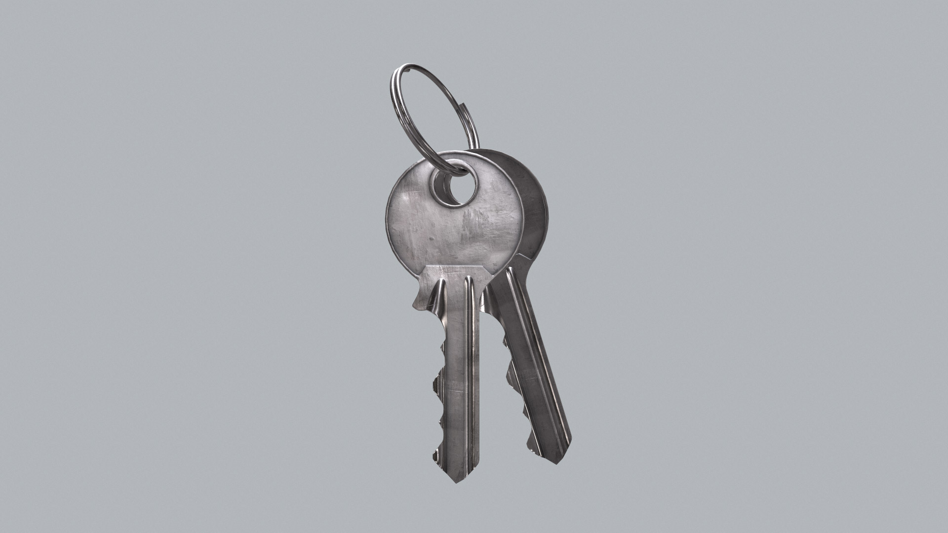 Door key keychain 3D model - TurboSquid 1427174