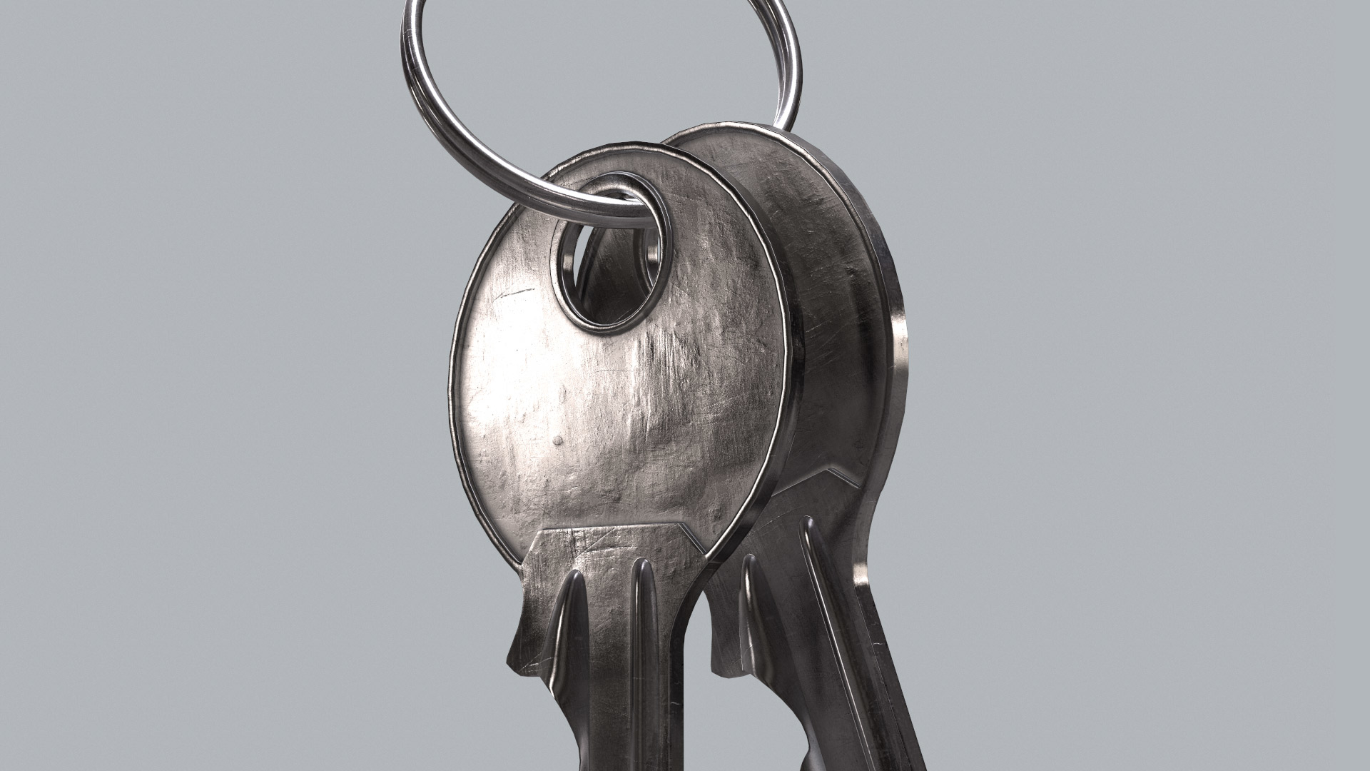 Door key keychain 3D model - TurboSquid 1427174
