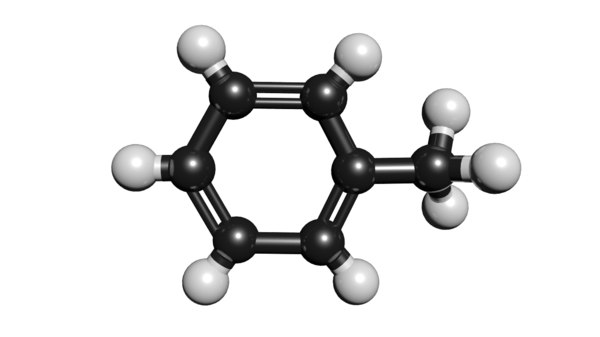 Toluene molecule c7h8 3D model - TurboSquid 1427212