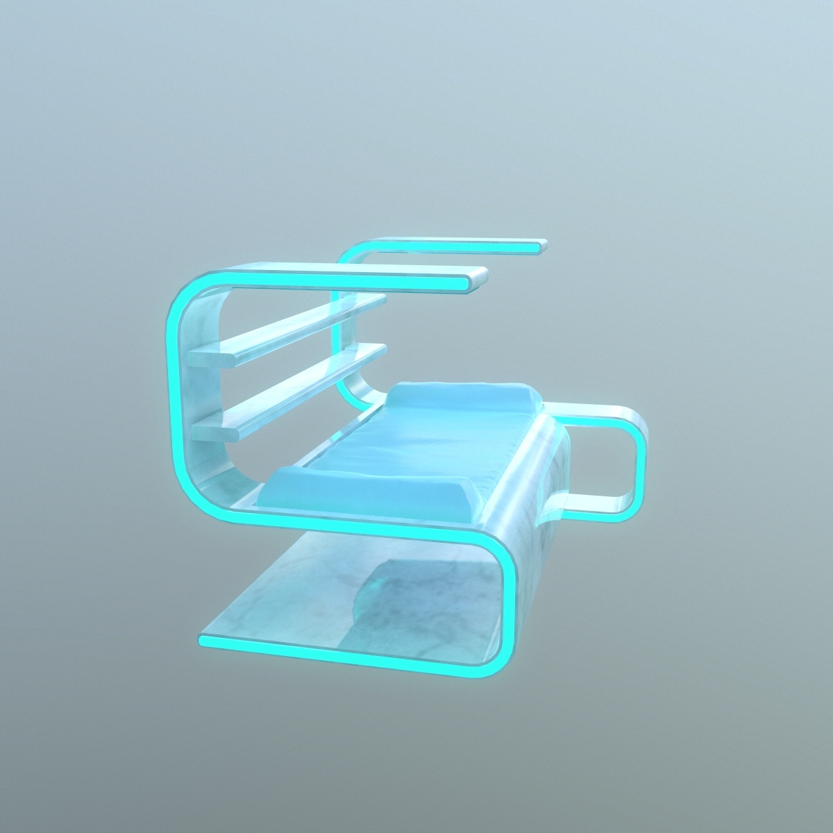 3D sci-fi style bed - TurboSquid 1427231