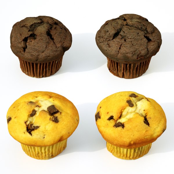 3d raspberry muffin model