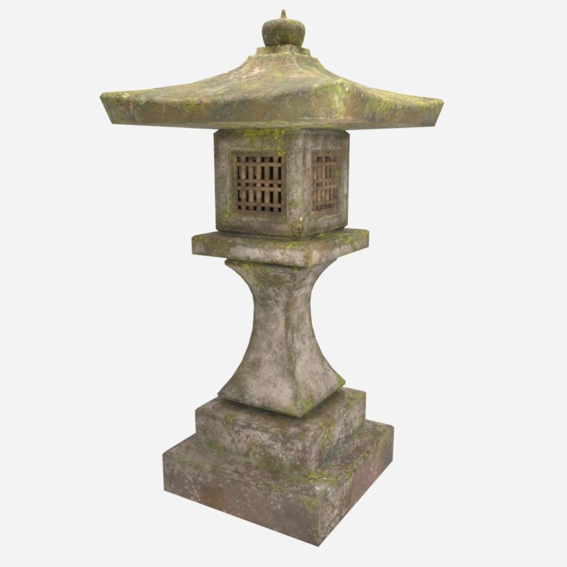 3D japanese stone lantern model - TurboSquid 1427313