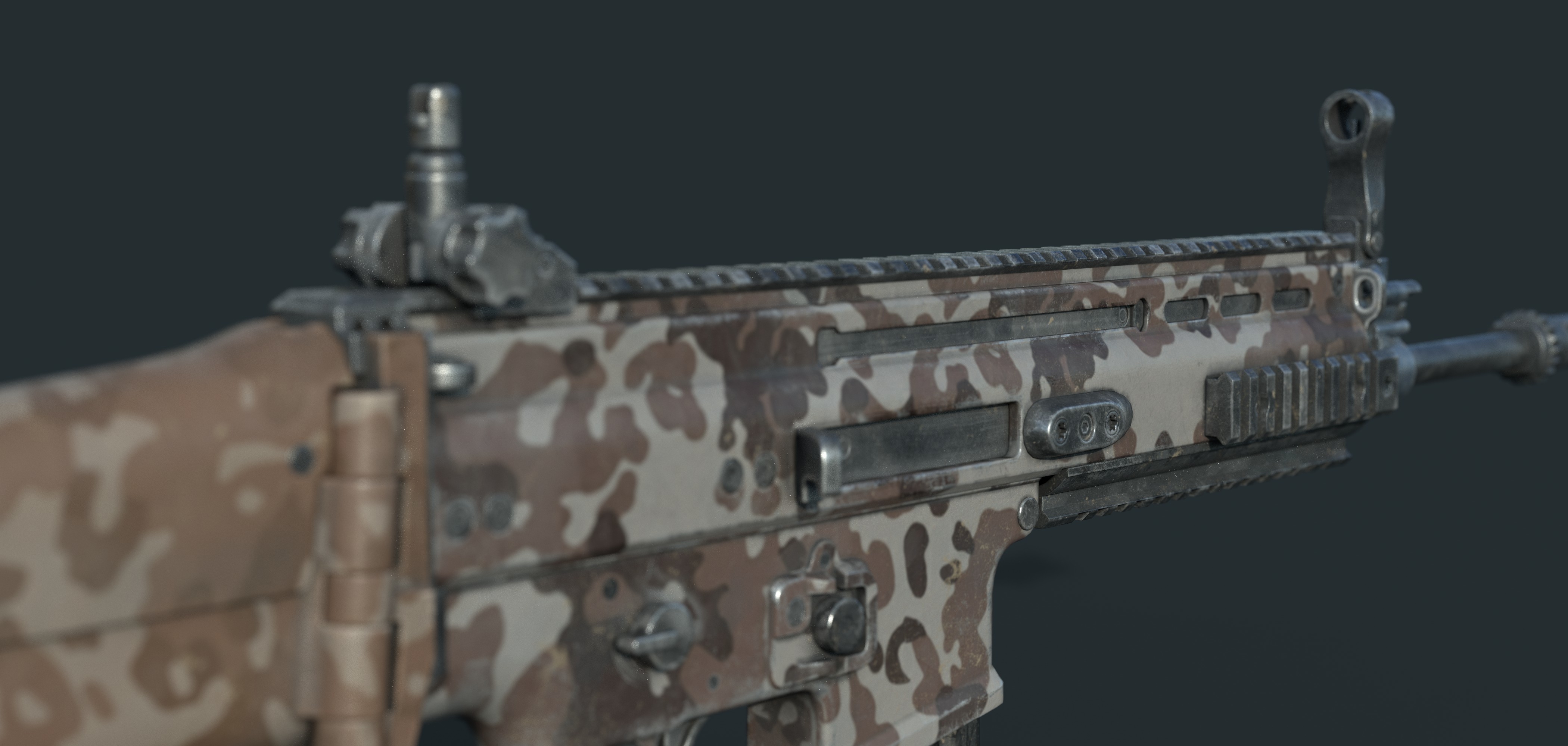 Gun camo scar 3D model - TurboSquid 1427317