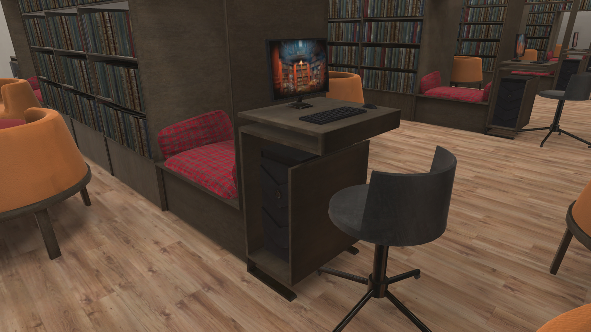Vr library - interior 3D model - TurboSquid 1427425