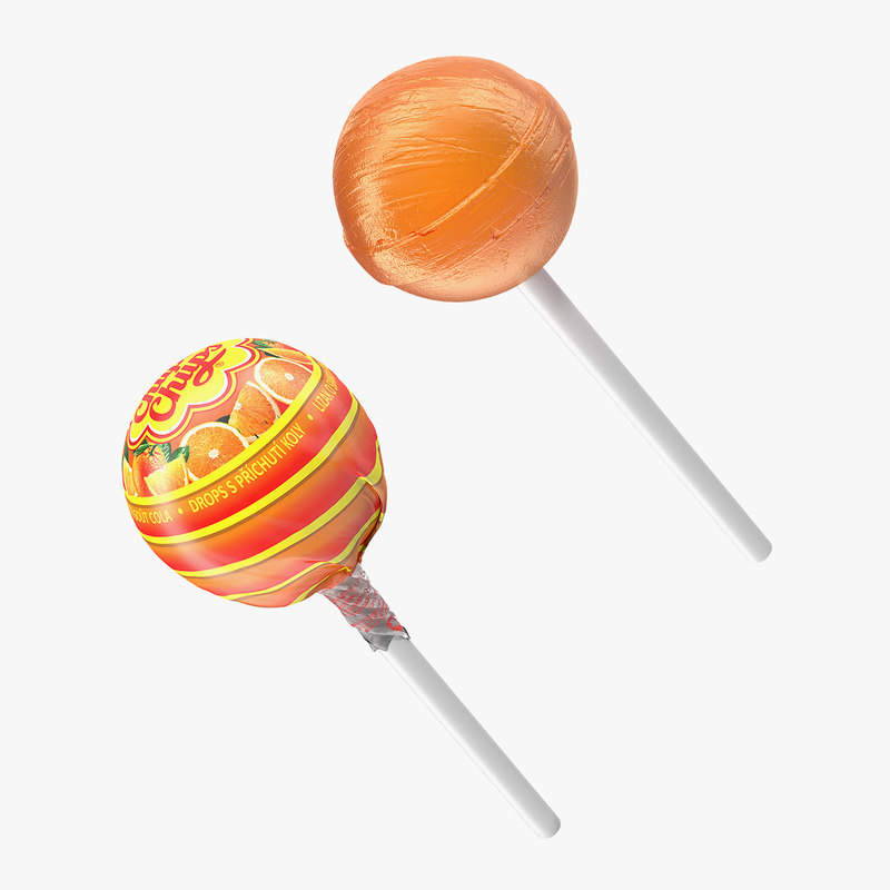 Chupa chups lollipop orange 3D model - TurboSquid 1427521