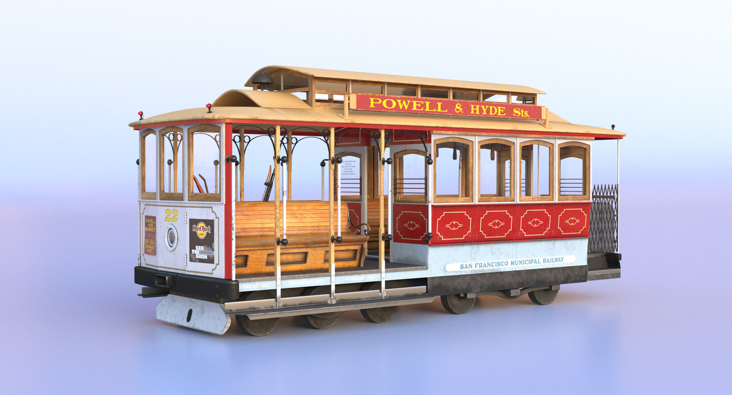 3D san francisco cable car model - TurboSquid 1427632