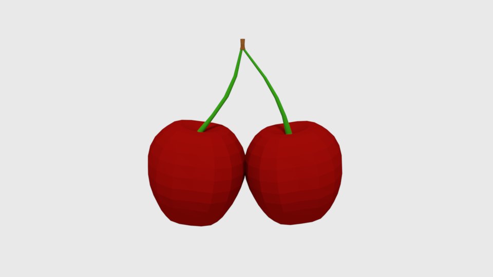 Cartoon cherry 3D model - TurboSquid 1427594